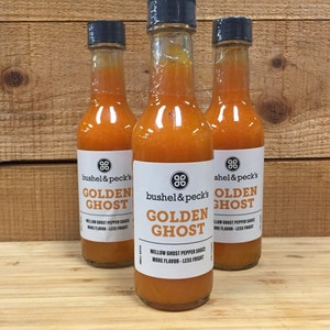 B&p's Golden Ghost Pepper Hot Sauce - Small Batch Handmade - Three ...