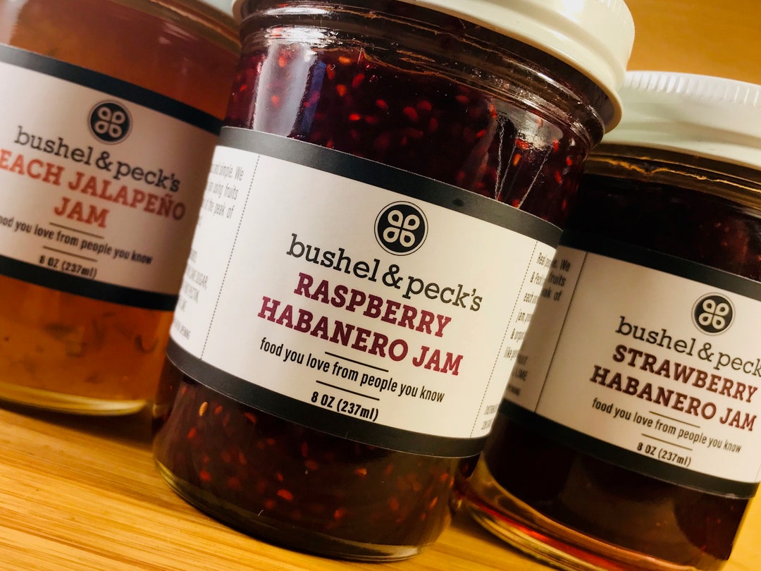 Sweet & Spicy Jam Gift Box: Raspberry Habanero, Peach Jalapeno ...