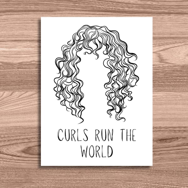 Curly Hair Art - Etsy