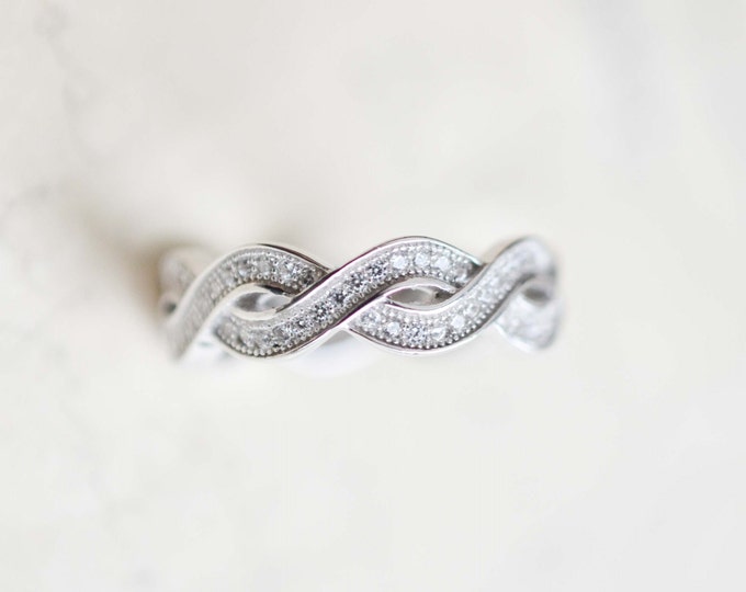 Sterling Silver Infinity Ring - Infinity Knot Ring - Best Friends ...