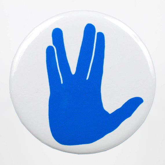 Star Trek Vulcan Hand Sign Button Pin or Magnet 1.75 - Etsy