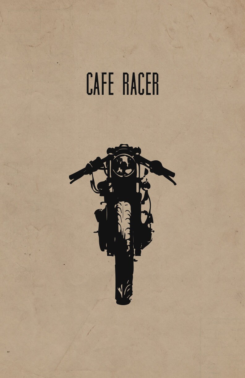 Cafe Racer Motorcycle Print - Etsy