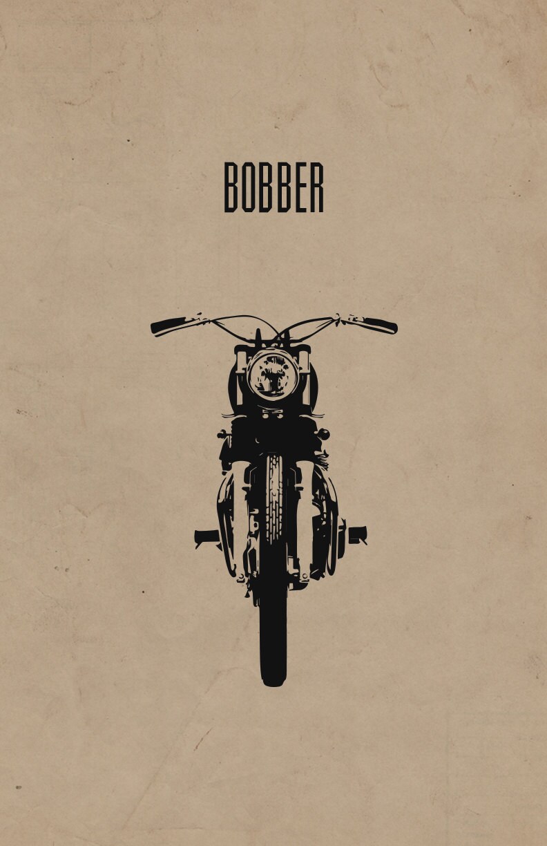 Bobber Motorcycle Print - Etsy