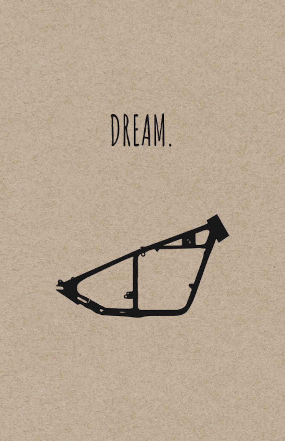 Dream. Motorcycle Print - Etsy