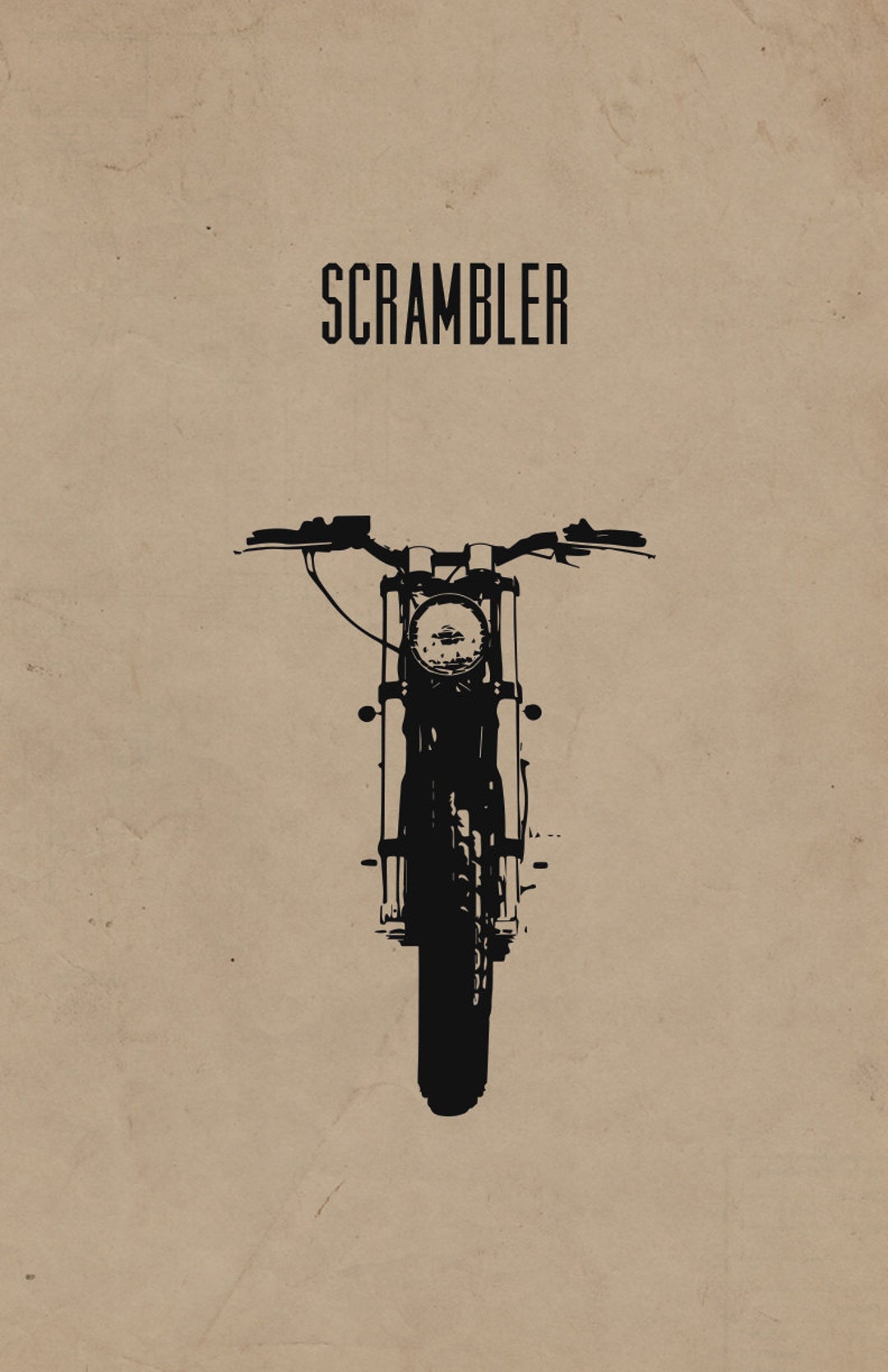 Scrambler Motorcycle Print - Etsy