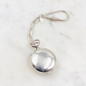 Sterling Silver Pocket Watch Keychain - Etsy