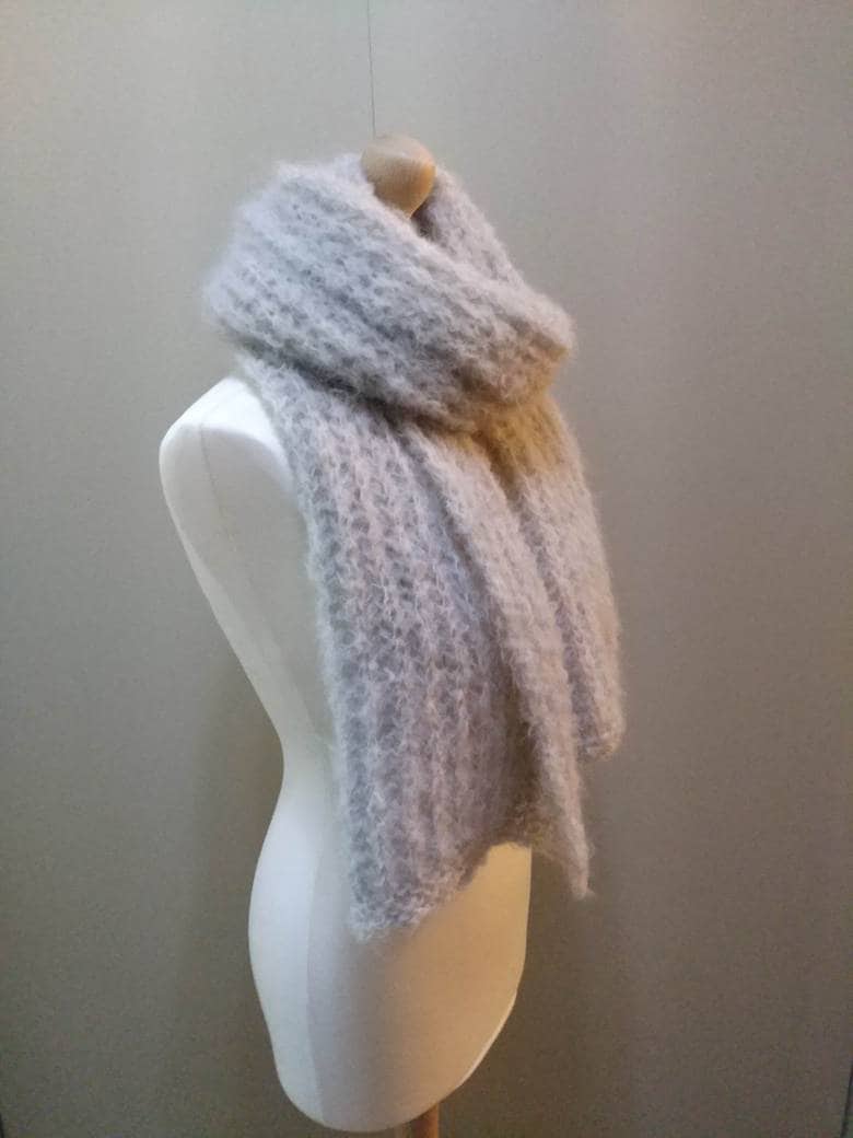 Knitted Rib Scarf Knitted Chunky Scarf Knit Scarf Hand - Etsy UK