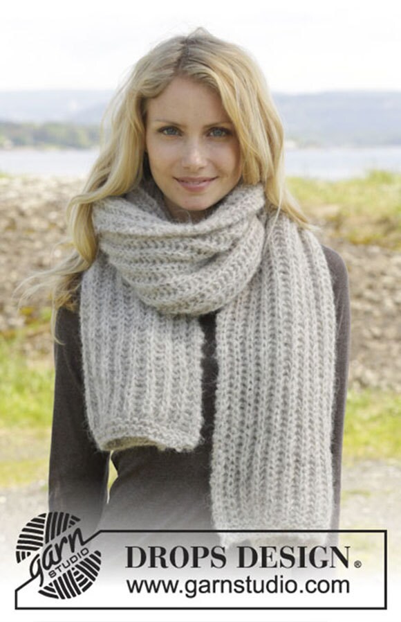 Knitted Rib Scarf Knitted Chunky Scarf Knit Scarf Hand - Etsy UK
