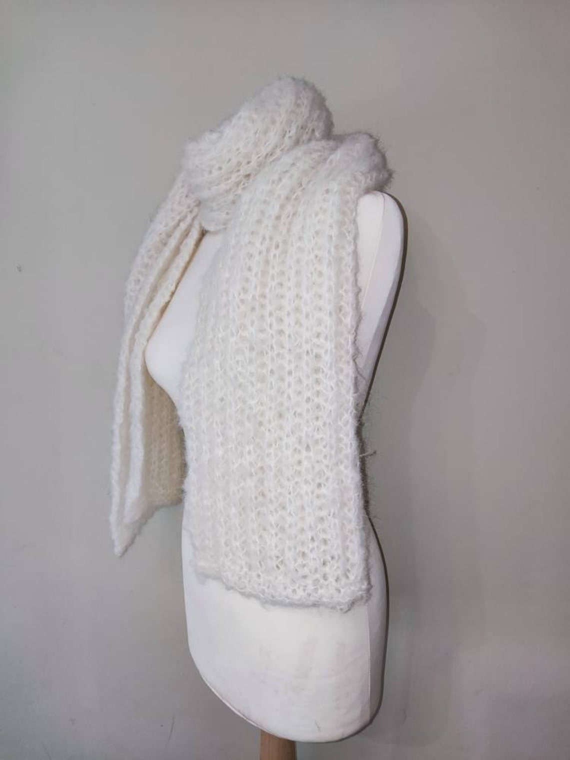 Knitted Rib Scarf Knitted Chunky Scarf Knit Scarf Hand - Etsy UK