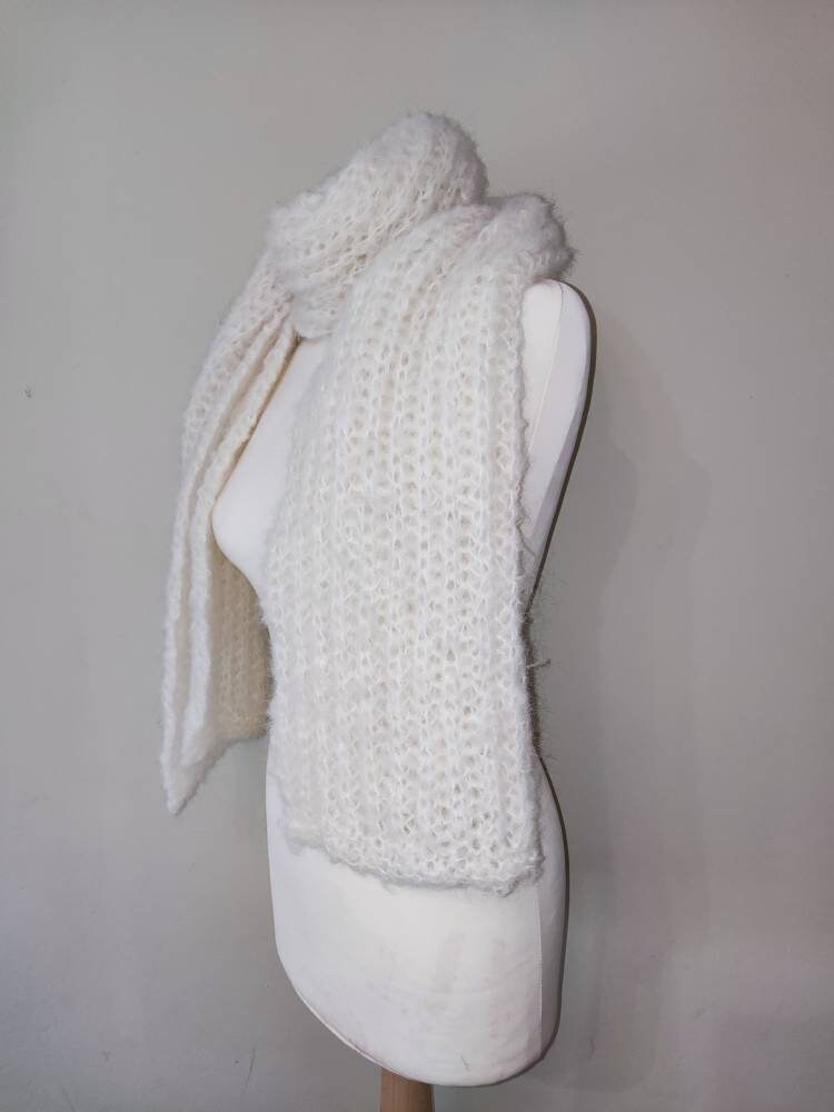 Knitted Rib Scarf Knitted Chunky Scarf Knit Scarf Hand - Etsy UK