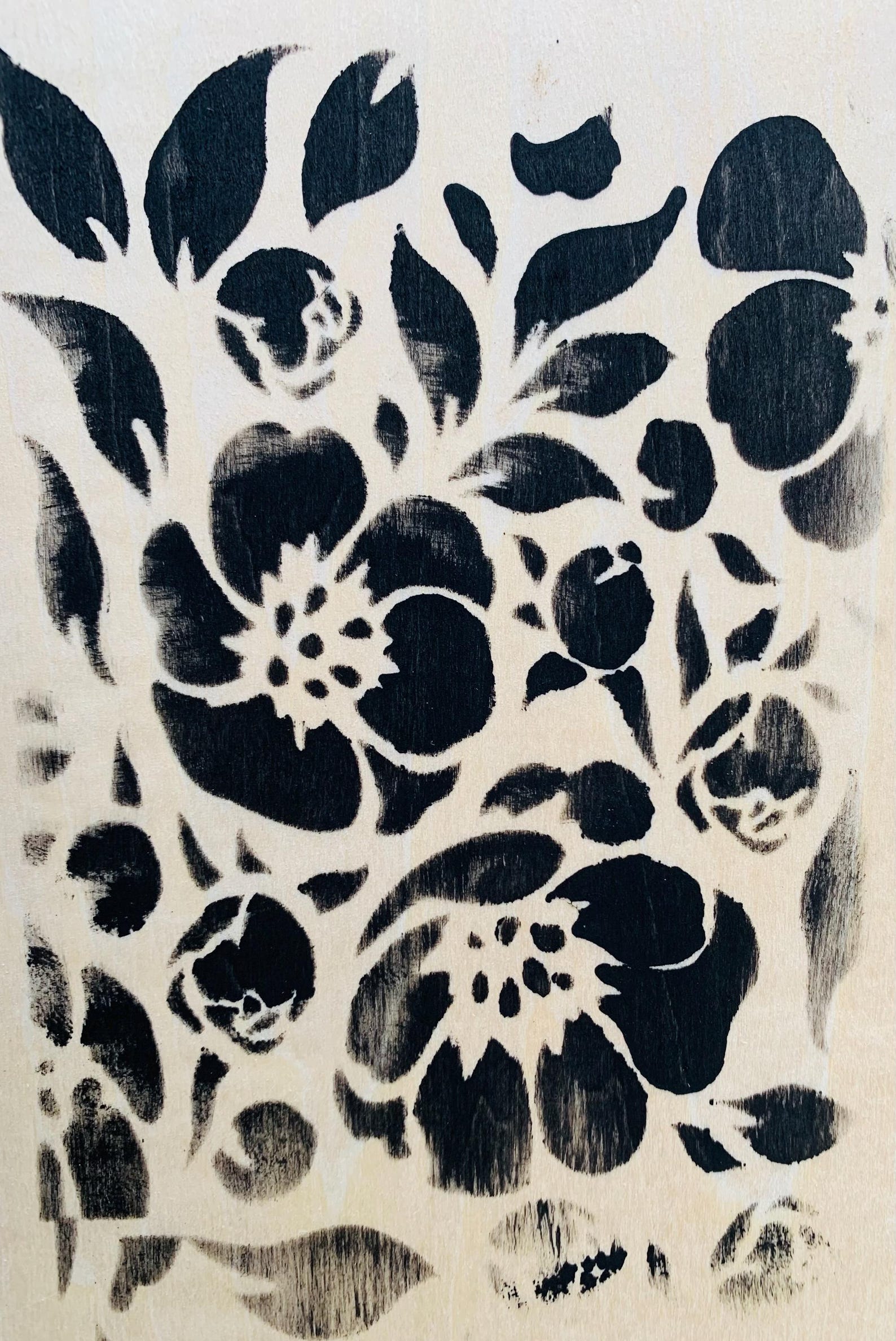Floral Mylar Stencil – Elegant Flower Pattern for DIY Wall Art ...
