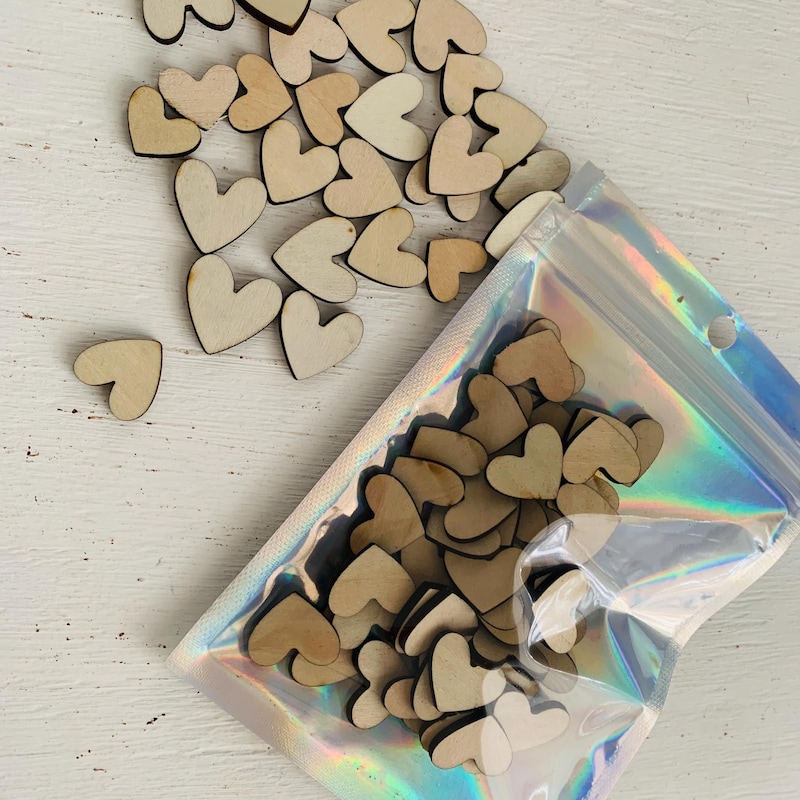 Small Wood Hearts Flat - Etsy