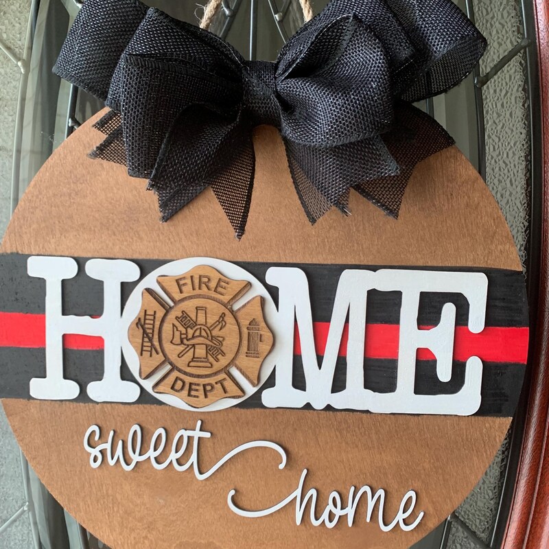 Firefighter Wreath - Etsy