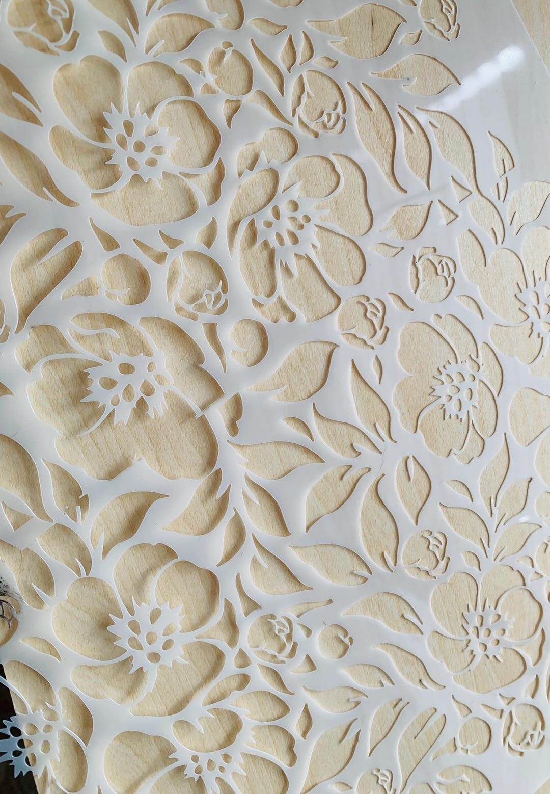 Floral Mylar Stencil – Elegant Flower Pattern for DIY Wall Art ...
