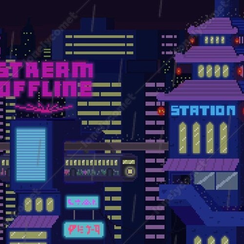4 Animated Loading Screens Pixel City Theme for Twitch - Etsy