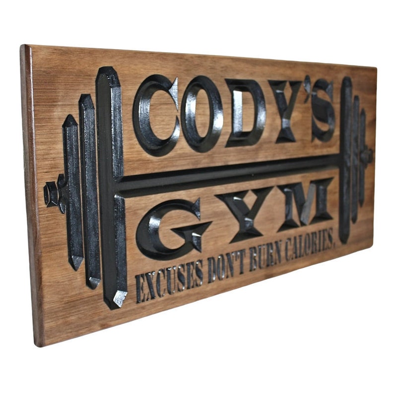 Wood Custom Sign Gym - Etsy
