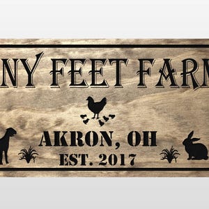 Custom Farm Sign - Address Sign - Farm Animals (CWD-659) - Etsy