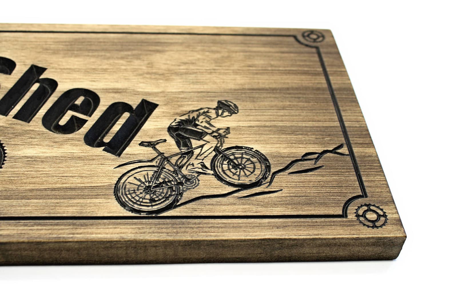 Mountain Bike Sign - Workshop Sign - BMX Rider Gift - Custom Wood Sign ...