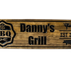 BBQ Grill Sign - Porch Sign - Restaurant Decor (CWD-212) - Etsy