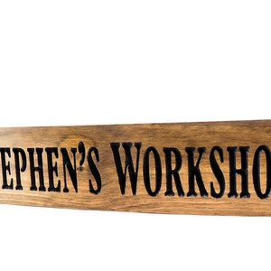 SHOP Sign Rustic Workshop Sign Personalized Wooden Shop - Etsy