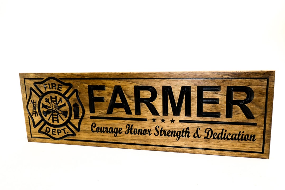 Firefighter Sign-fire Station Sign-fire Department Sign-custom Sign ...