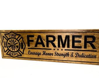 Firefighter Sign-fire Station Sign-fire Department Sign-custom Sign ...