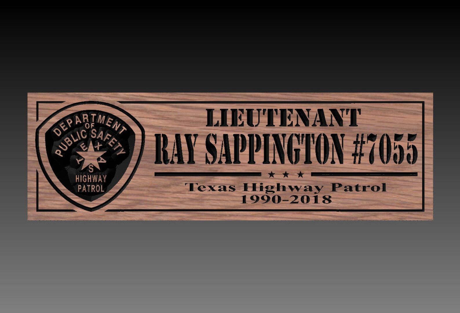 Police Department Wooden Sign-retirement Plaque-police Retirement ...
