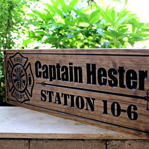 Firefighter Sign-Fire Station sign-Fire Department Sign-Custom | Etsy