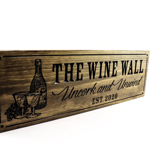 Wooden Wine Sign - Etsy