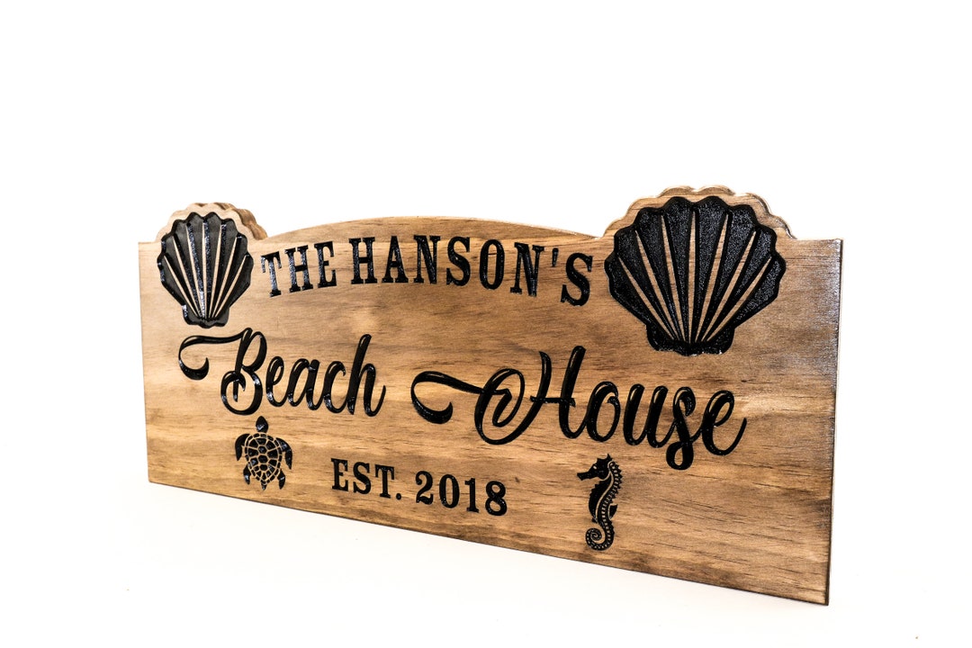 Beach House Decor - Front Door Decor - Welcome Sign (CWD-741) - Etsy