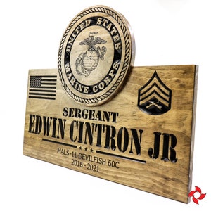 Military Plaque - Retirement Gift - Custom Wood Sign (CWD-745) - Etsy