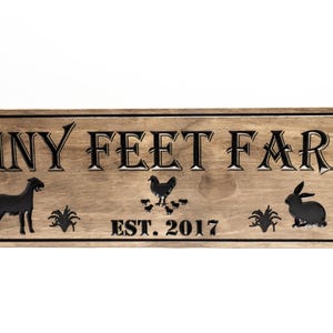 Custom Farm Sign - Address Sign - Farm Animals (CWD-659) - Etsy