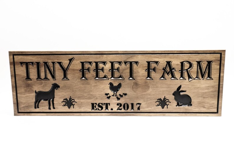 Custom Farm Sign - Address Sign - Farm Animals (CWD-659) - Etsy