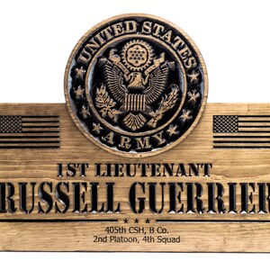 Military Plaque - Retirement Gift - Custom Wood Sign (CWD-745) - Etsy