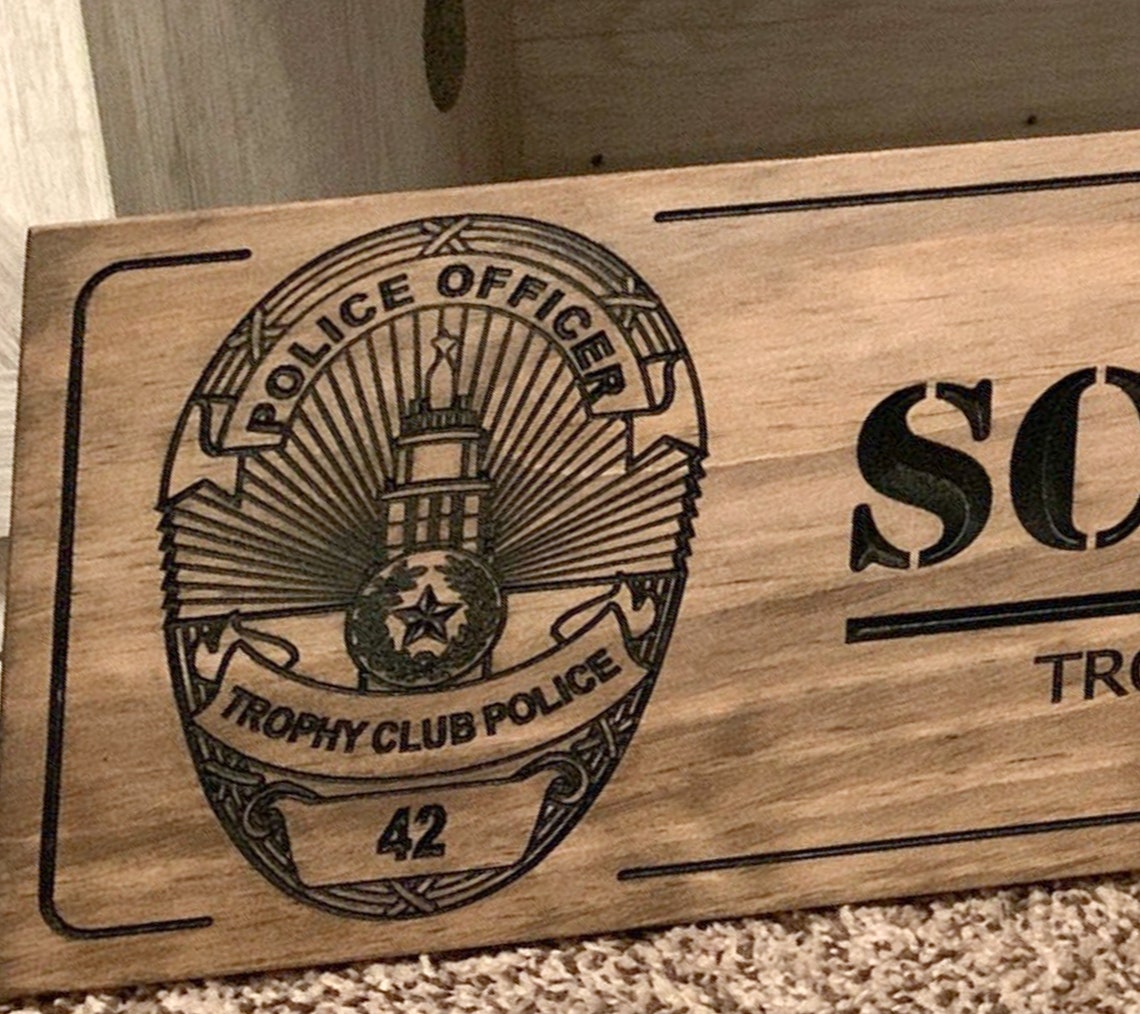 Police Department Wooden Sign-retirement Plaque-police - Etsy