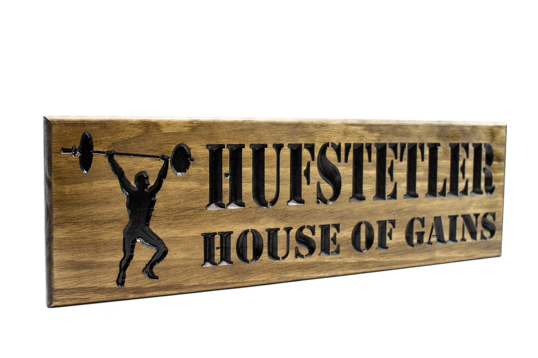 Weightlifting - Home Gym Sign - Workout Room Sign (CWD-631) - Etsy
