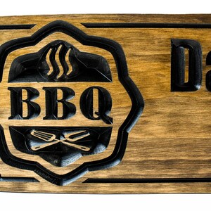 BBQ Grill Sign - Porch Sign - Restaurant Decor (CWD-212) - Etsy