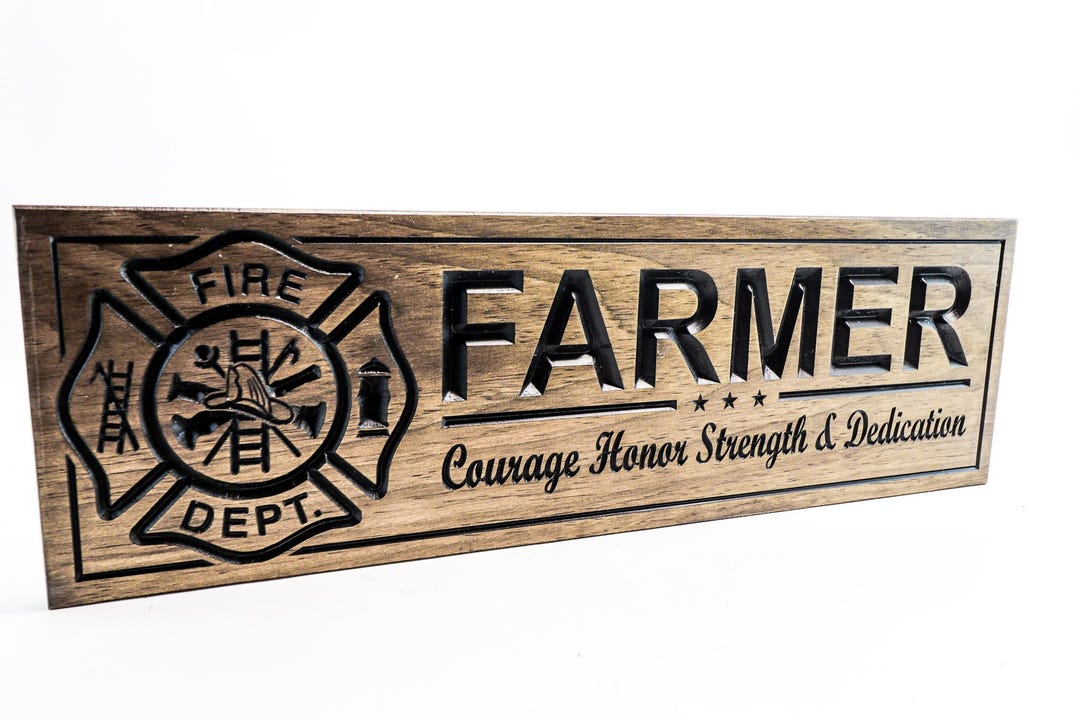 Firefighter Sign-fire Station Sign-fire Department Sign-custom Sign ...