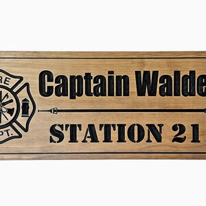 Firefighter Sign-fire Station Sign-fire Department Sign-custom Sign ...