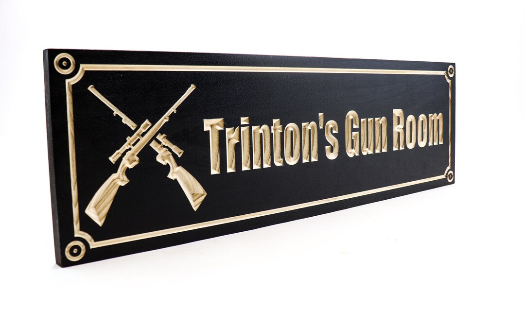 Gun Room Sign - Man Cave Sign - Second Amendment (CWD-782) - Etsy