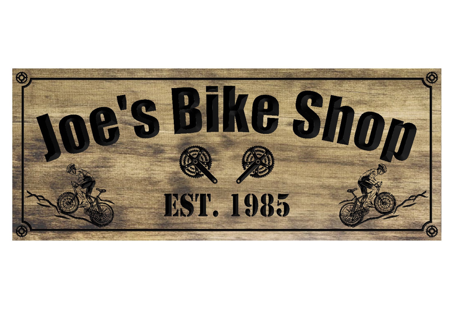 Mountain Bike Sign - Workshop Sign - BMX Rider Gift - Custom Wood Sign ...