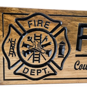 Firefighter Sign-fire Station Sign-fire Department Sign-custom Sign ...