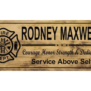 Firefighter Sign-fire Station Sign-fire Department Sign-custom Sign ...