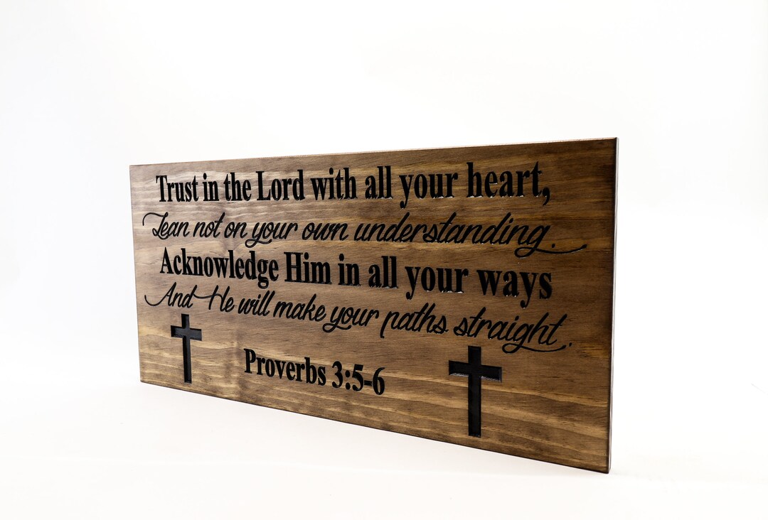 Bible Verse Sign - Christian Wall Art (CWD-712) - Etsy