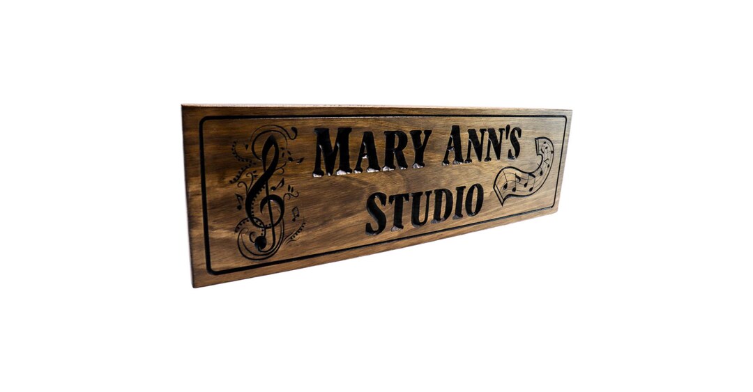 Music Studio Sign - Piano Room Decor - Music Teacher (CWD-742) - Etsy