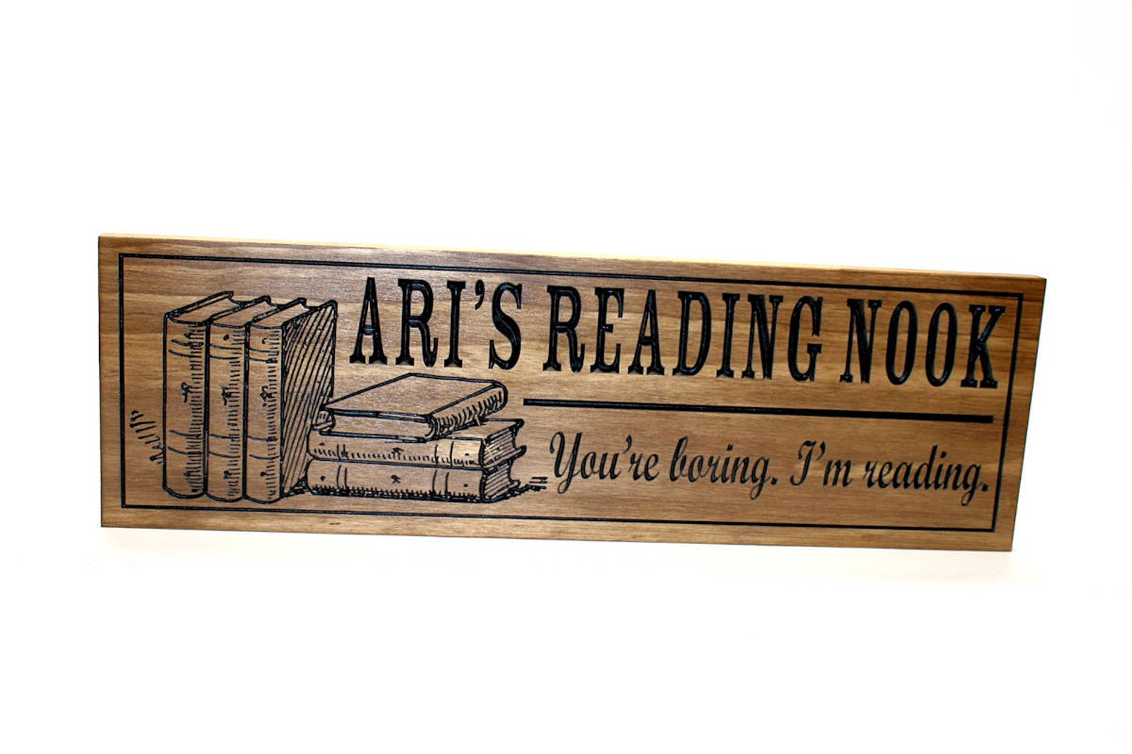 Reading Nook Sign-book Sign-family Sign-marriage Sign-custom | Etsy