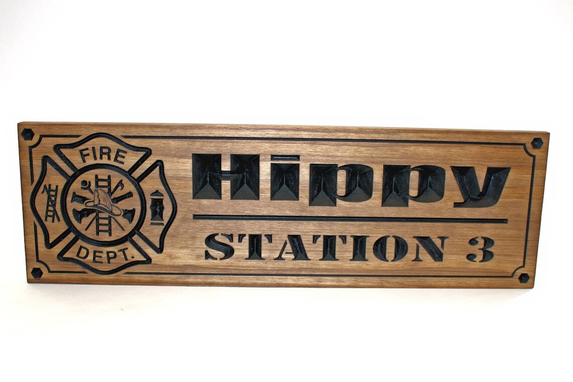 Firefighter Sign-Fire Station sign-Fire Department Sign-Custom | Etsy