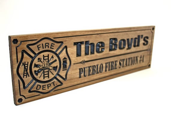 Firefighter Sign-Fire Station sign-Fire Department Sign-Custom | Etsy