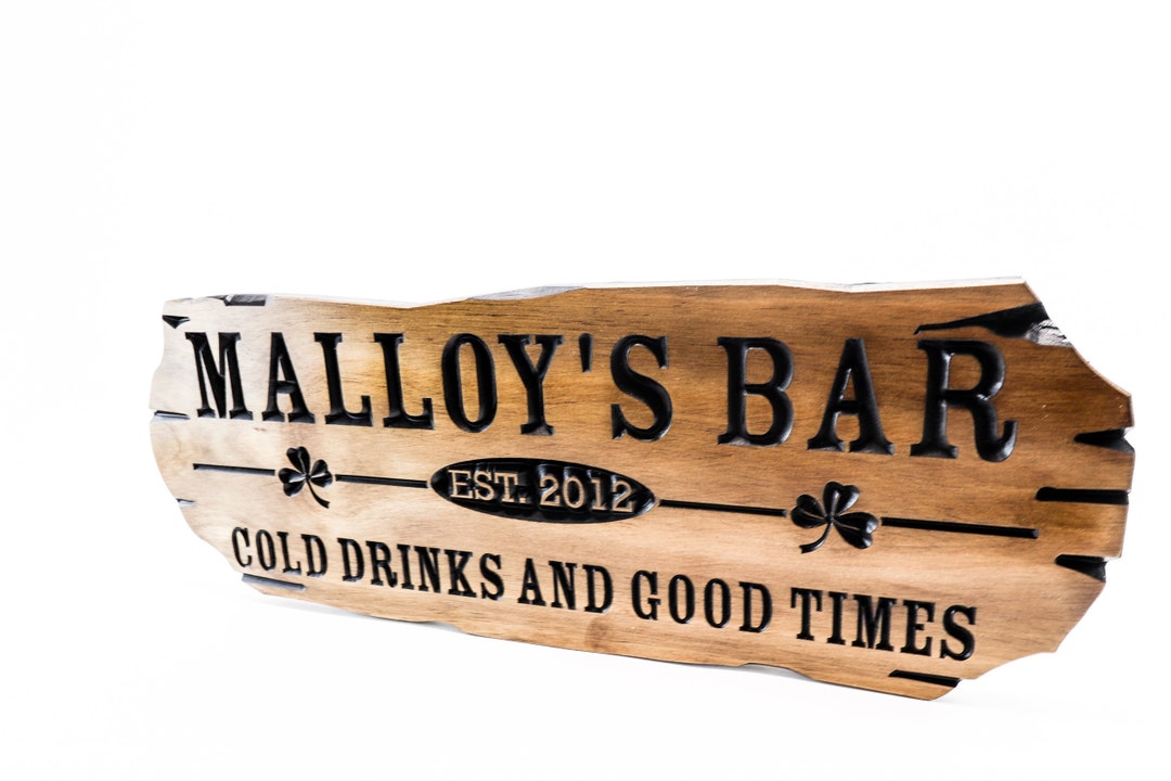 Home Bar Sign- Wooden Bar Sign - Man Cave Sign (CWD-733) - Etsy