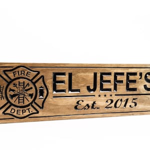 Firefighter Sign-fire Station Sign-fire Department Sign-custom Sign ...